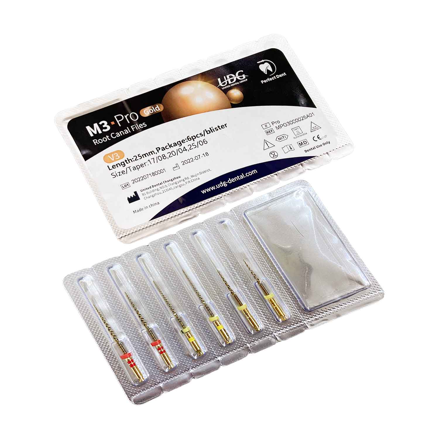 M3 Pro Gold Root Canal Files Udg Topdental